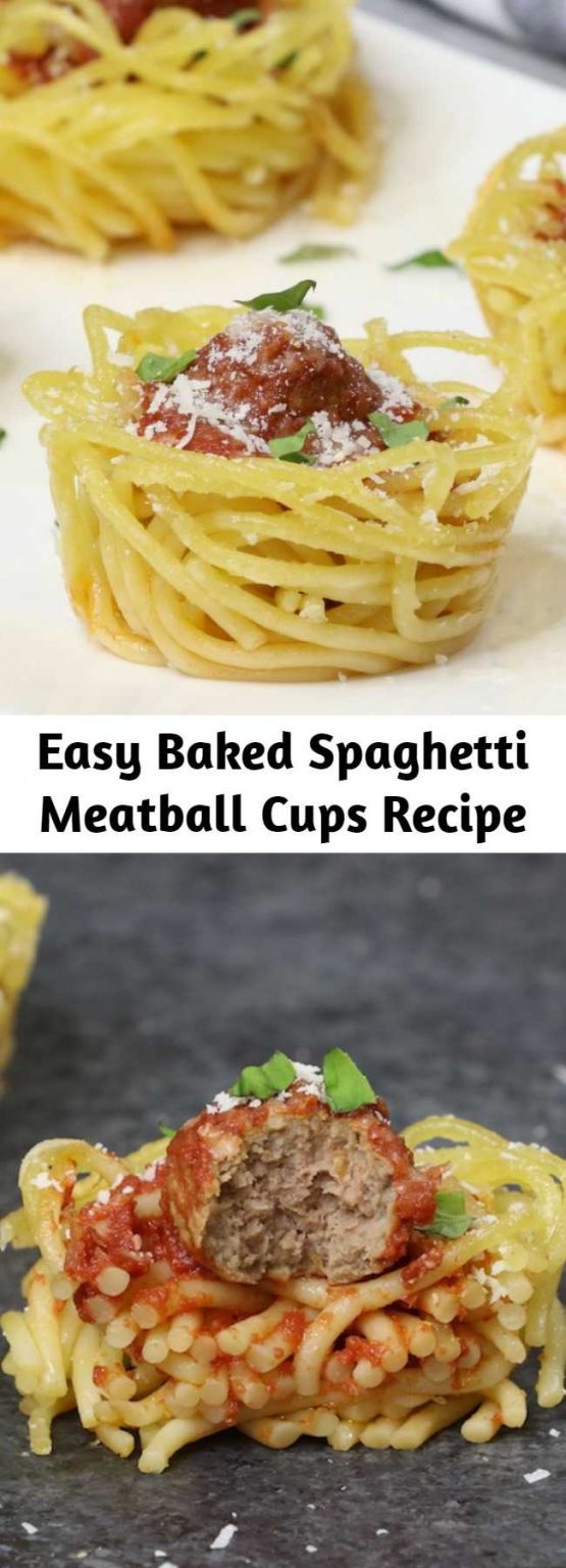 Easy Baked Spaghetti Meatball Cups Recipe – Mom Secret Ingrediets