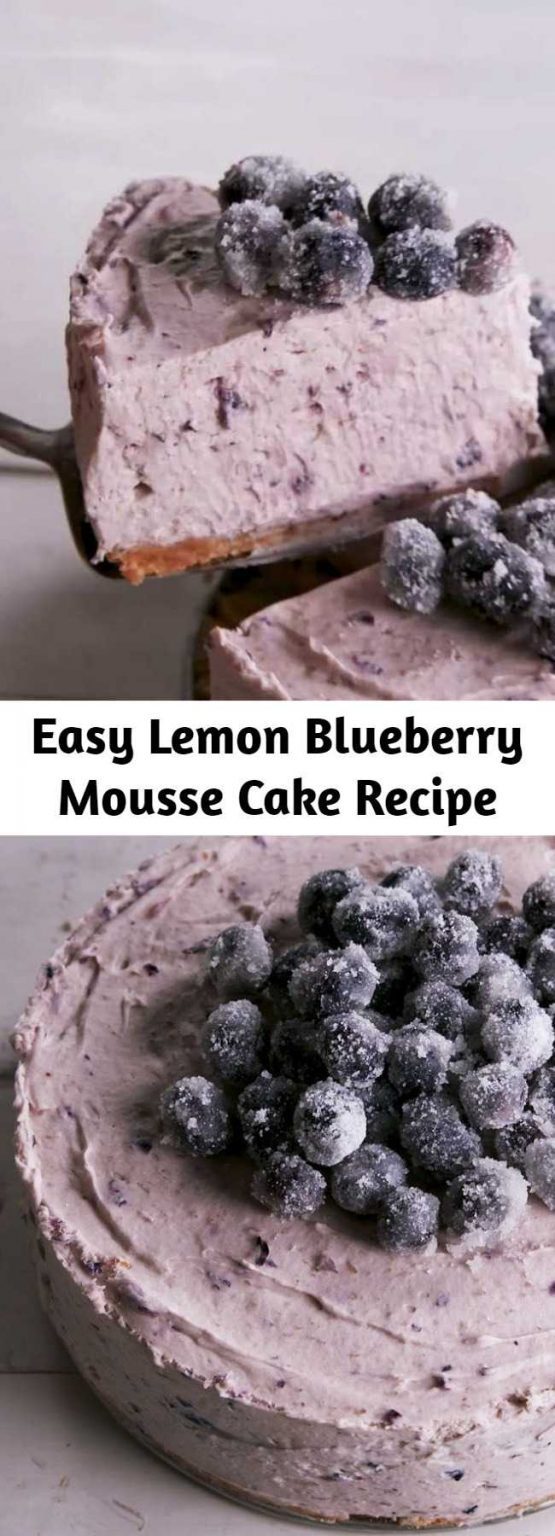 Easy Lemon Blueberry Mousse Cake Recipe – Mom Secret Ingrediets