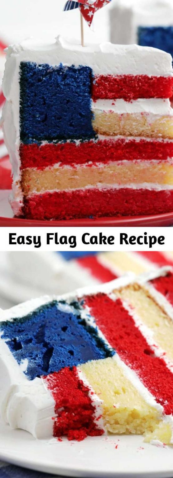 Easy Flag Cake Recipe - 9am Chef
