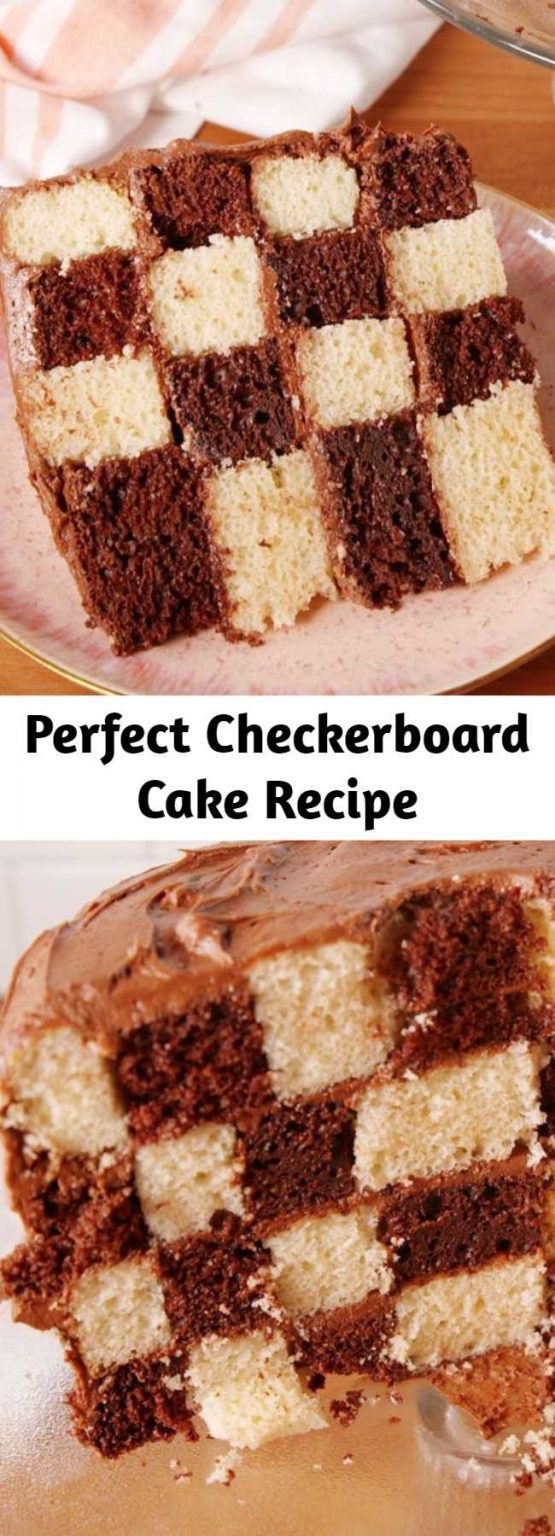 Perfect Checkerboard Cake Recipe - 9am Chef