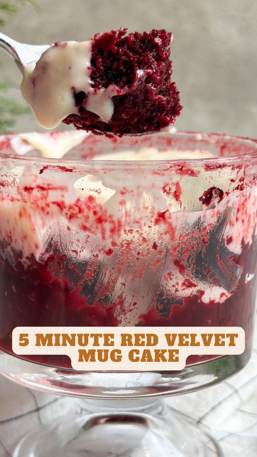 5 Minute Red Velvet Mug Cake – 9am Chef