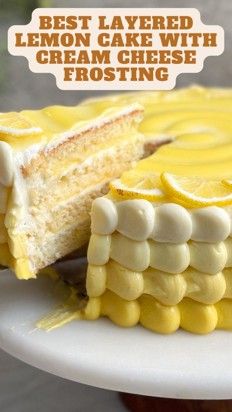 Best Layered Lemon Cake With Cream Cheese Frosting - 9am Chef
