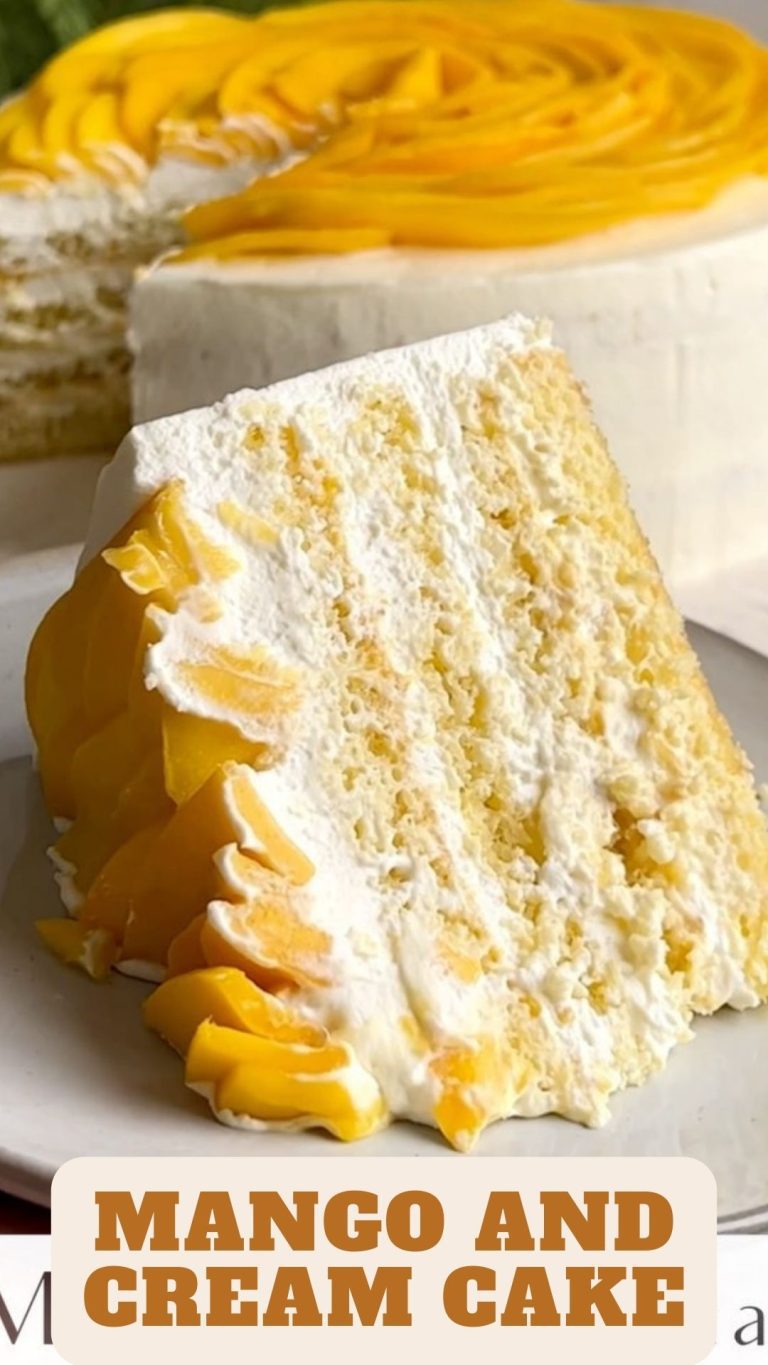 Mango and Cream Cake - 9am Chef