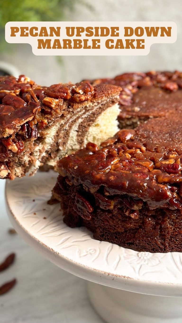 Pecan Upside Down Marble Cake - 9am Chef