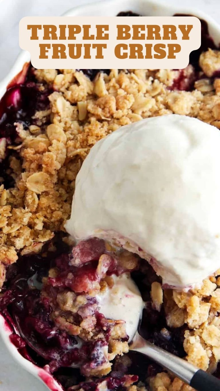 Triple Berry Fruit Crisp - 9am Chef