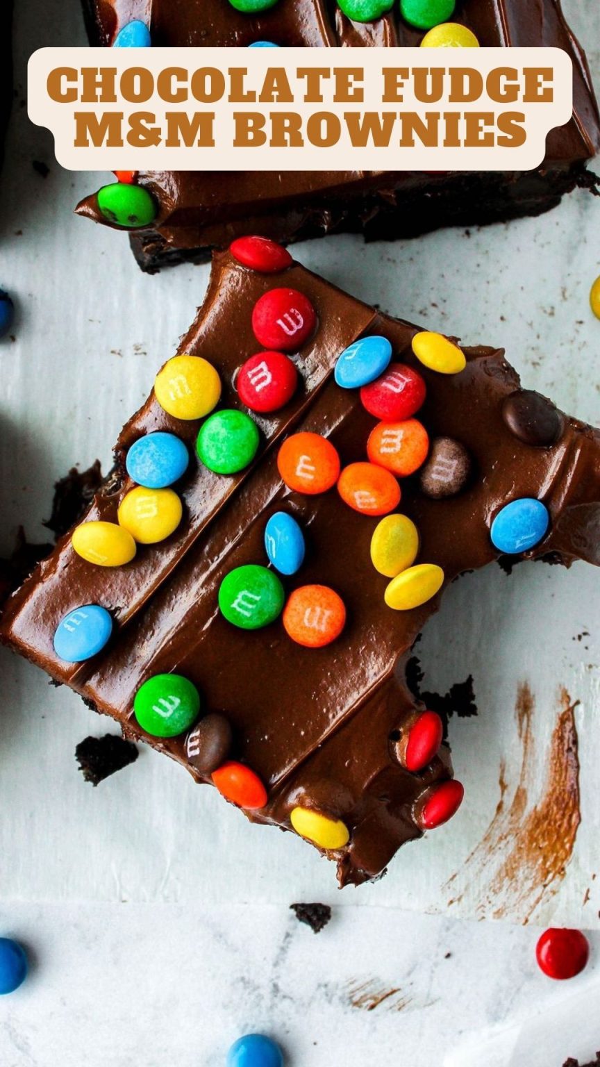 Chocolate Fudge M&M Brownies - 9am Chef