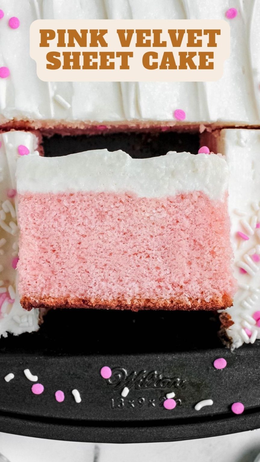 Pink Velvet Sheet Cake - 9am Chef