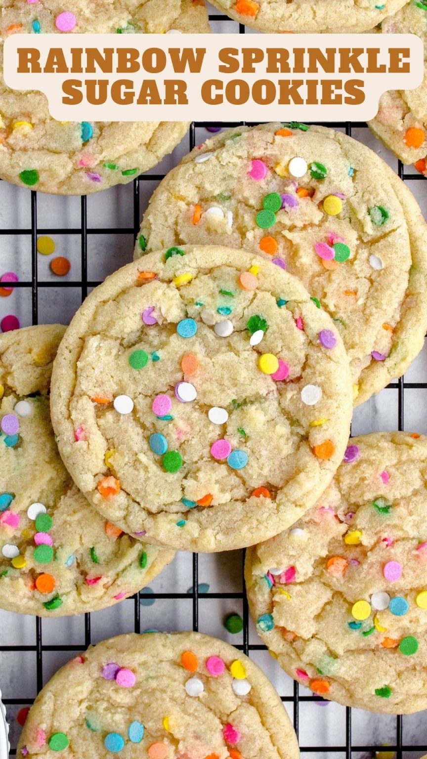 Rainbow Sprinkle Sugar Cookies - 9am Chef