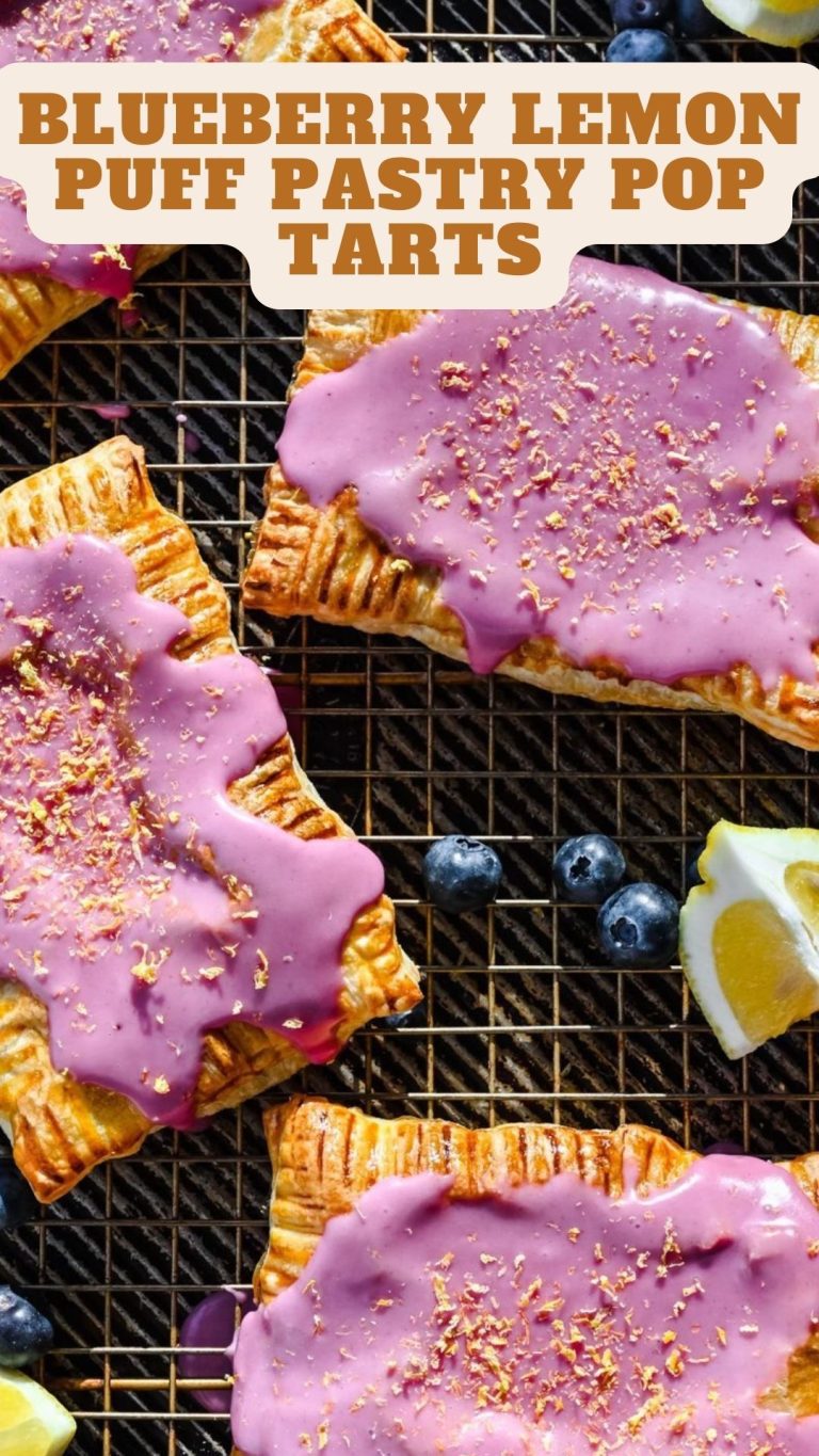 Blueberry Lemon Puff Pastry Pop Tarts - 9am Chef
