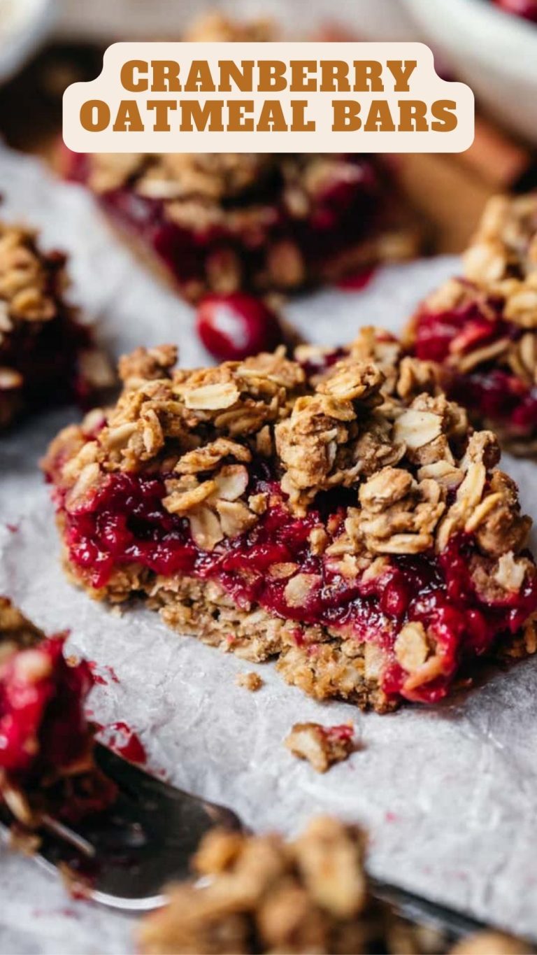 Cranberry Oatmeal Bars - 9am Chef