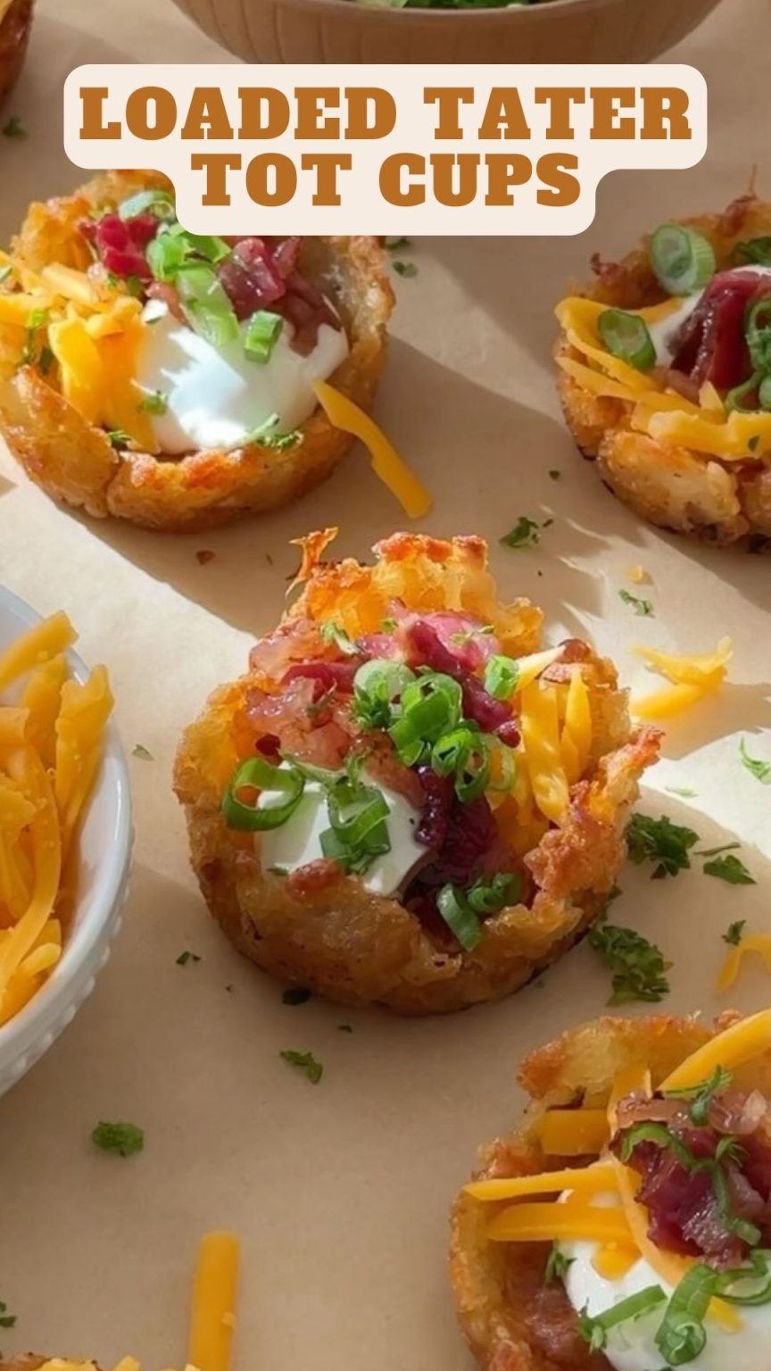 Loaded Tater Tot Cups - 9am Chef
