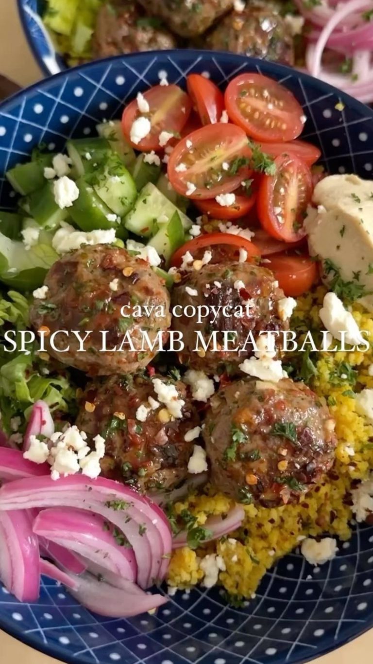 Cava Copycat Spicy Lamb Meatballs - 9am Chef