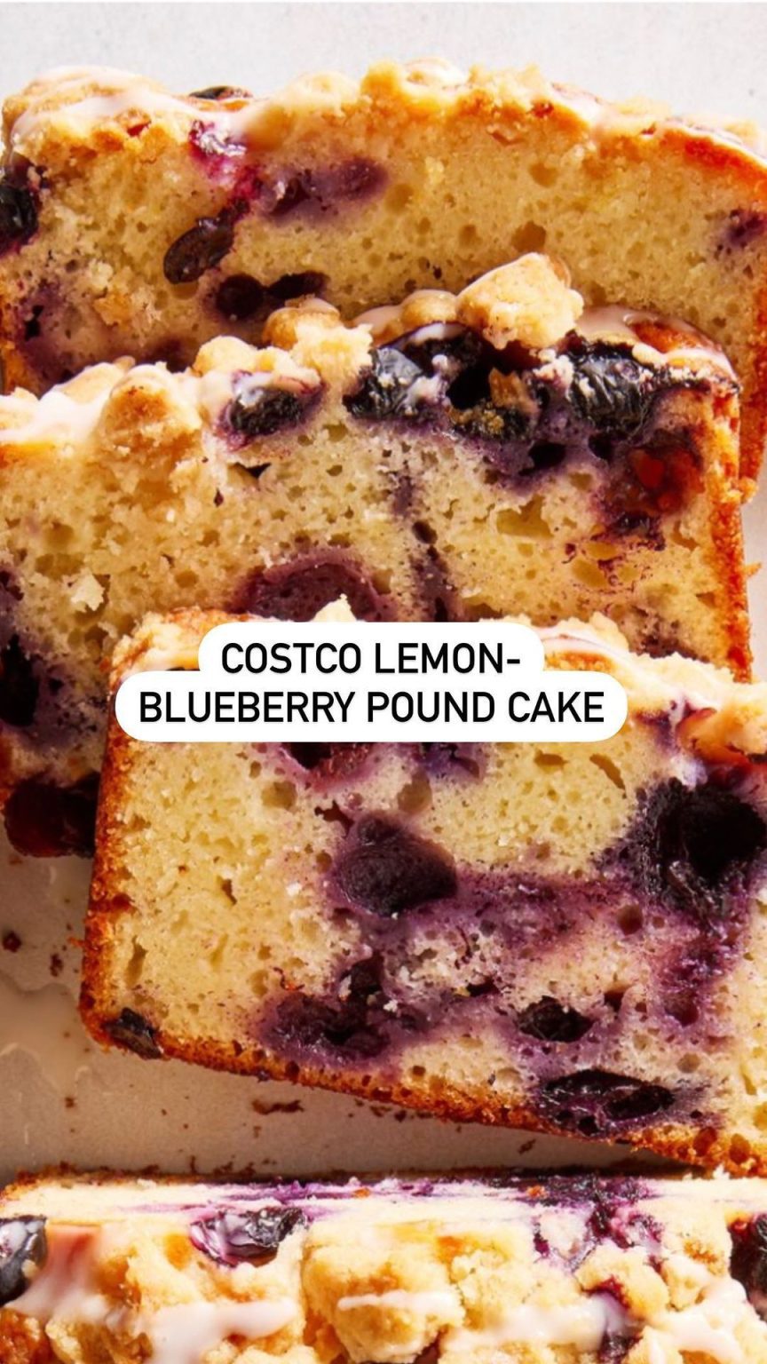 Costco Lemon-Blueberry Pound Cake - 9am Chef