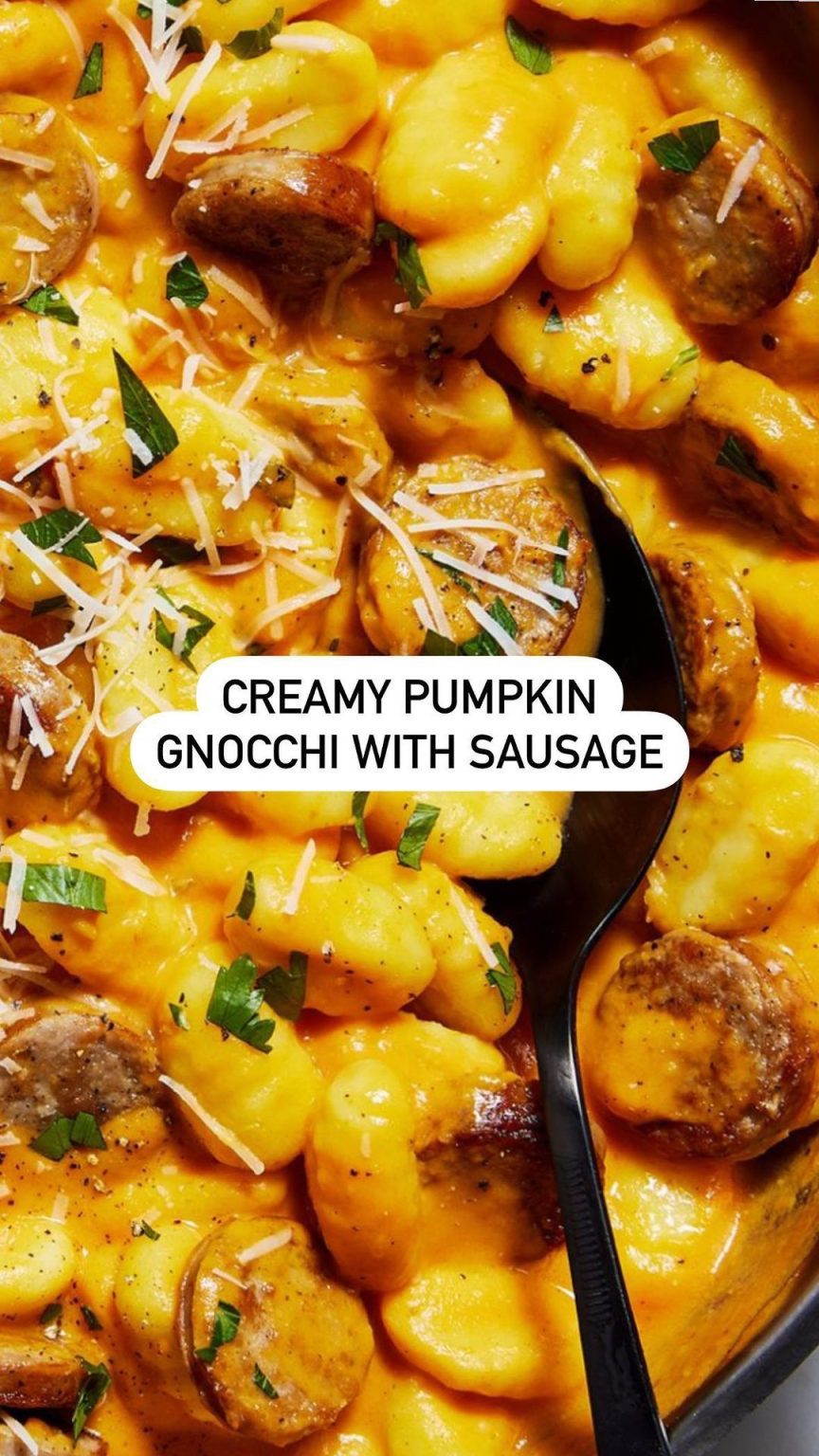 Creamy Pumpkin Gnocchi With Italian Sausage - 9am Chef