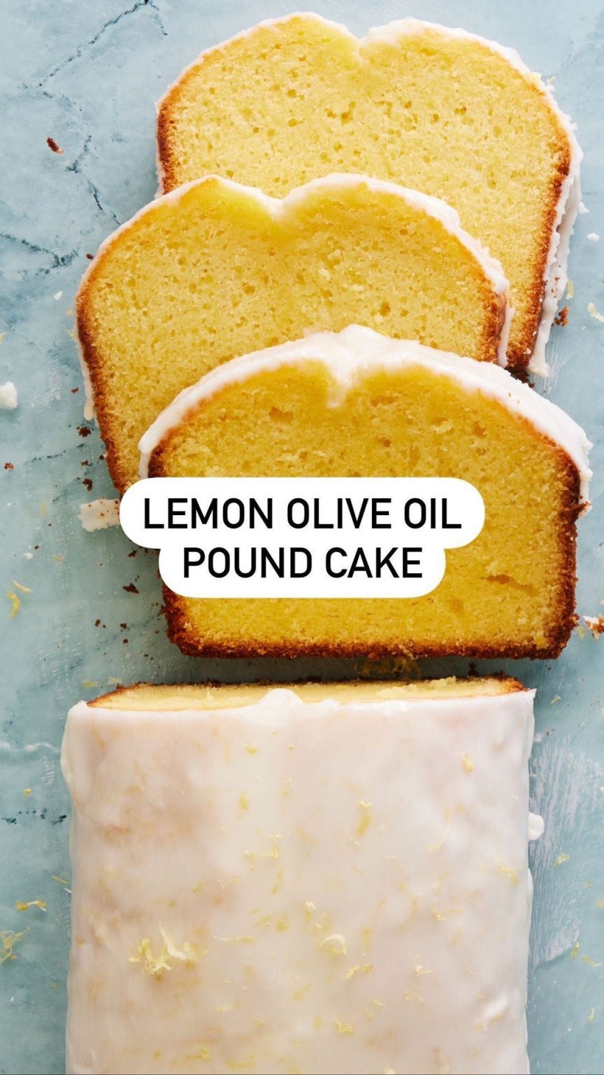 Glazed Lemon Olive Oil Pound Cake - 9am Chef