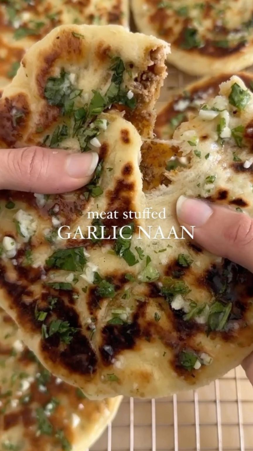 Meat Stuffed Naan - 9am Chef