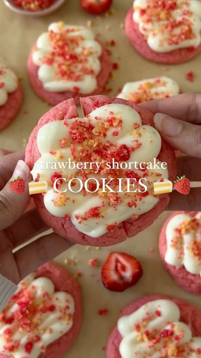 Strawberry Crunch Shortcake Cookies - 9am Chef
