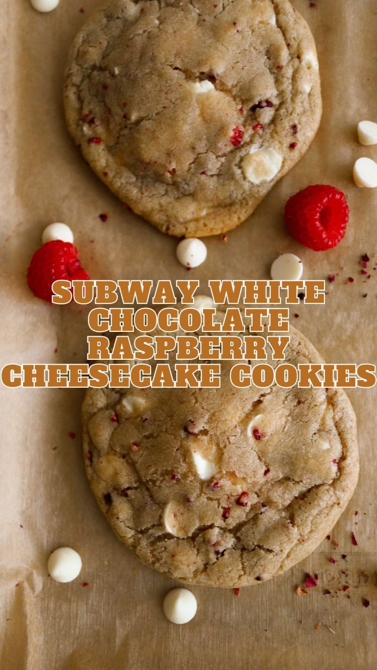 Subway White Chocolate Raspberry Cheesecake Cookies - 9am Chef