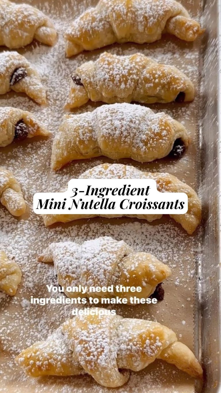 3-Ingredient Mini Nutella Croissants - 9am Chef