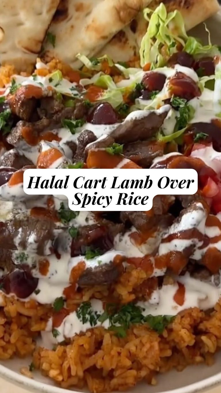 Halal Cart Lamb Over Spicy Rice - 9am Chef