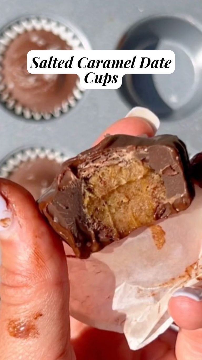 Salted Caramel Date Cups - 9am Chef