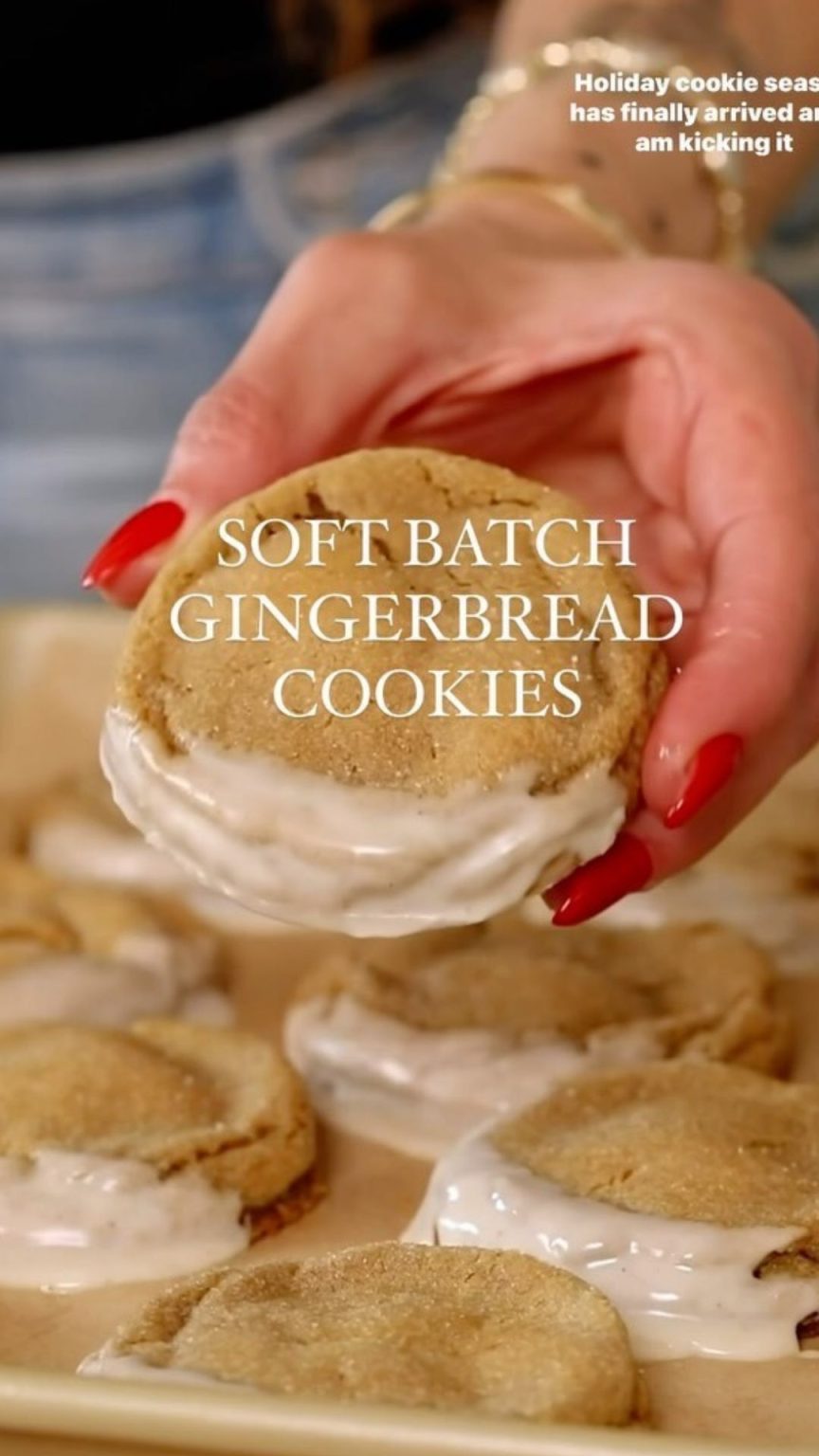 Soft Batch Gingerbread Cookies with Ginger Glaze - 9am Chef