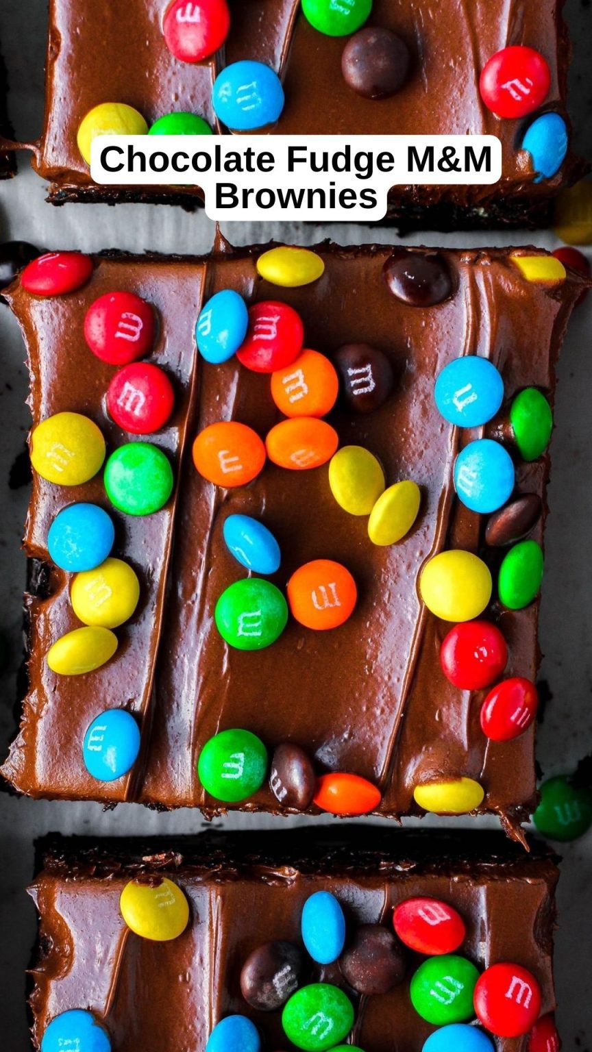 Chocolate Fudge M&M Brownies - 9am Chef