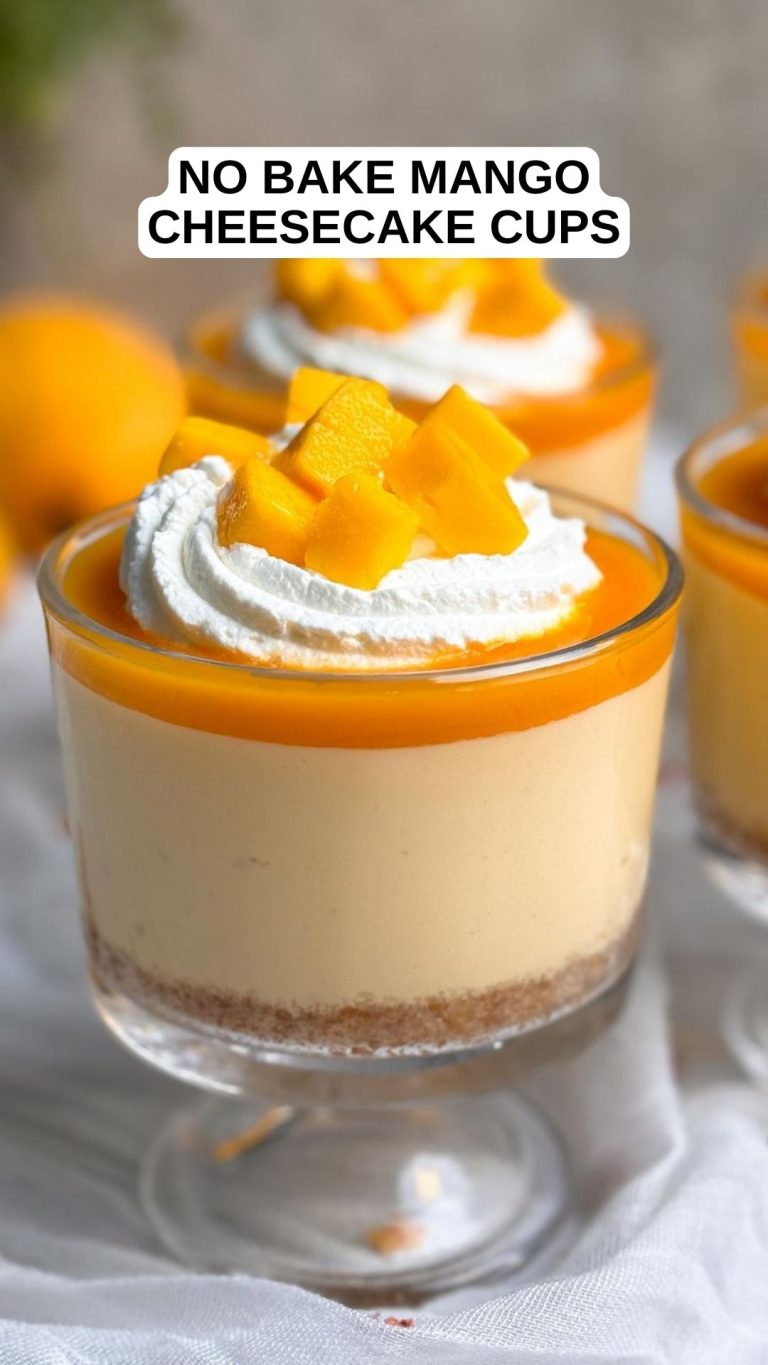 No Bake Mango Cheesecake Cups - 9am Chef