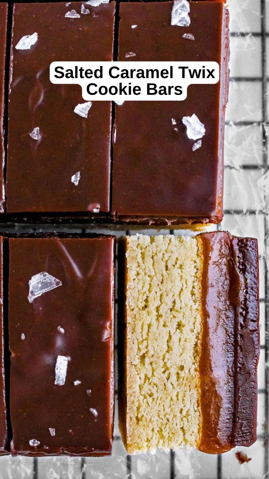 Salted Caramel Twix Cookie Bars – 9am Chef