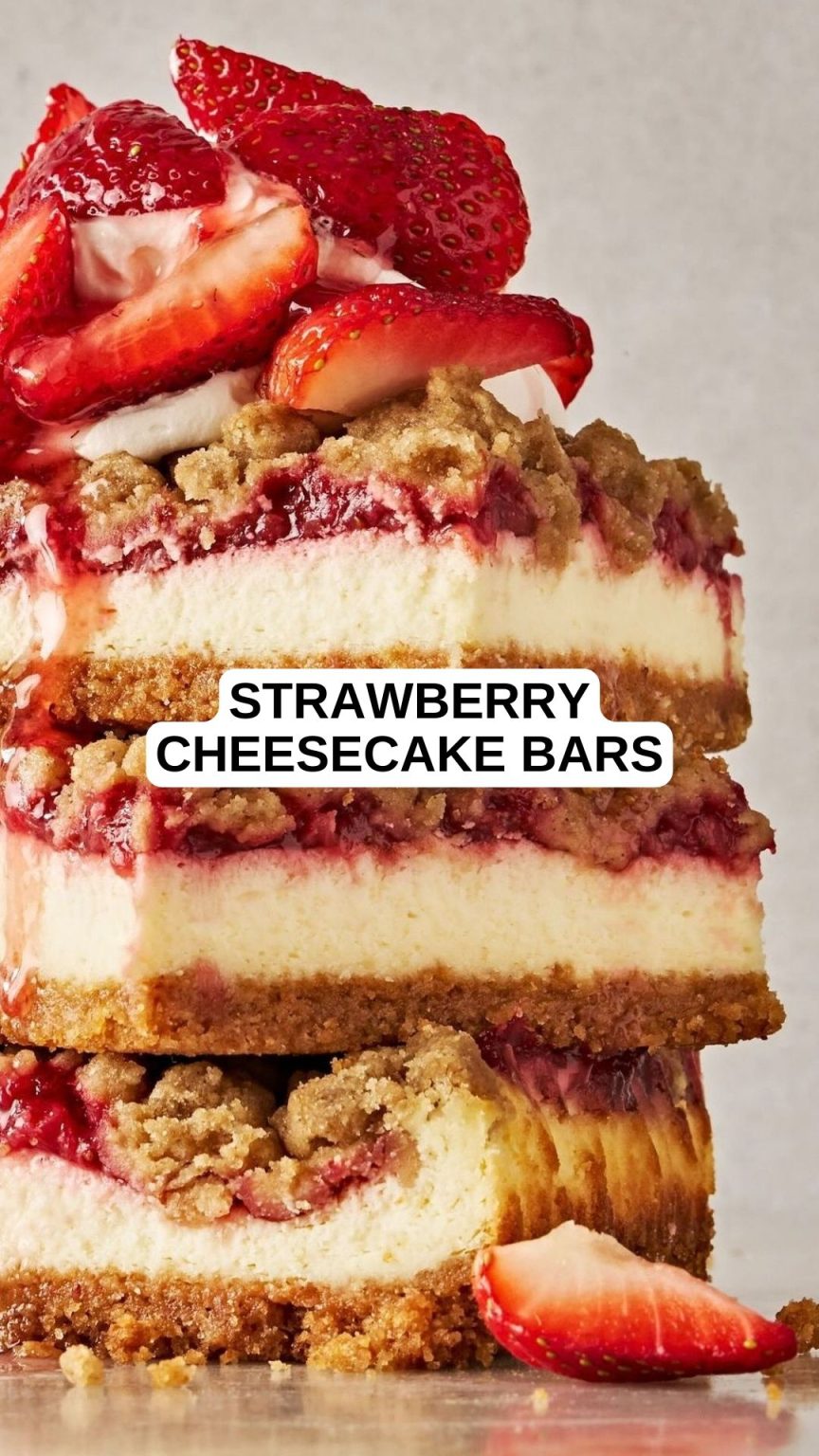 Strawberry Cheesecake Bars - 9am Chef