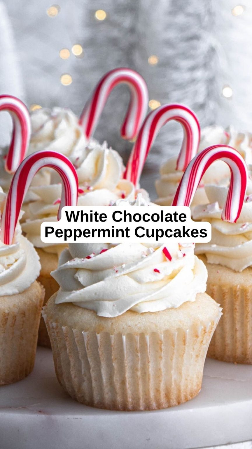 White Chocolate Peppermint Cupcakes - 9am Chef