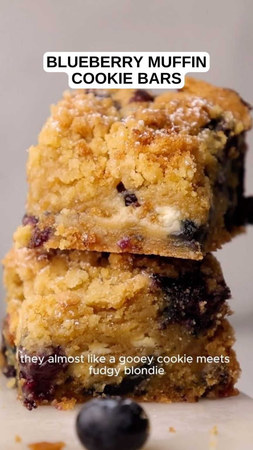 Blueberry Muffin Cookie Bars - 9am Chef