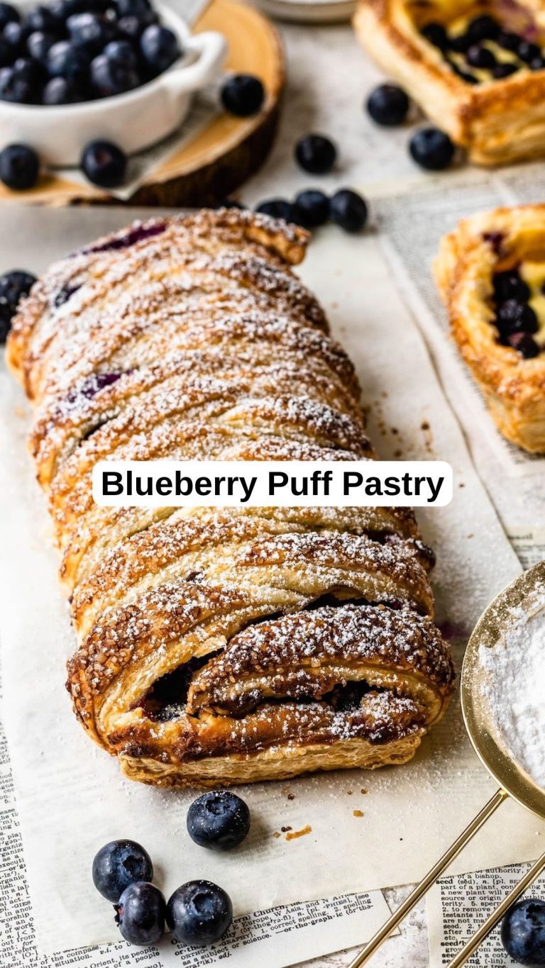 Blueberry Puff Pastry - 9am Chef