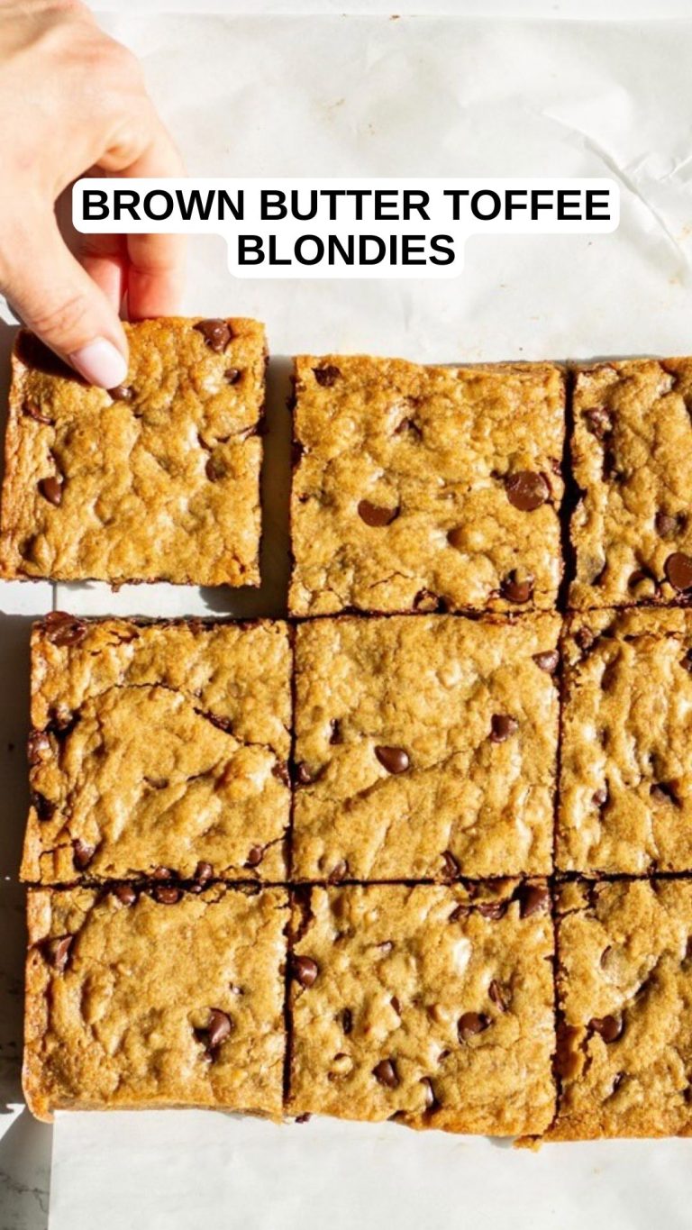 Brown Butter Toffee Blondies 9am Chef