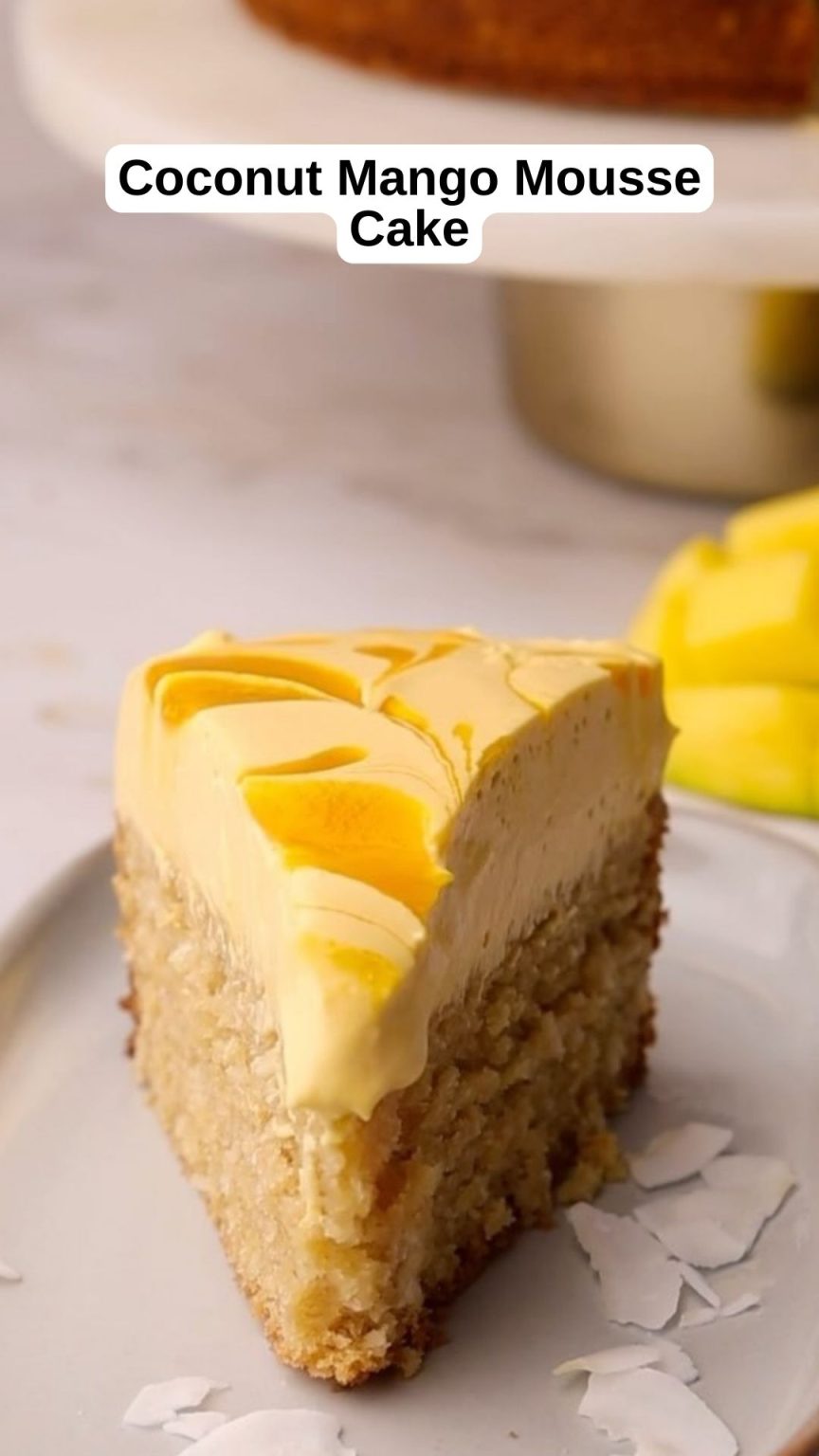 Coconut Mango Mousse Cake – 9am Chef
