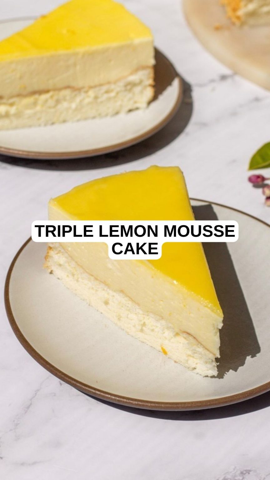 Triple Lemon Mousse Cake - 9am Chef