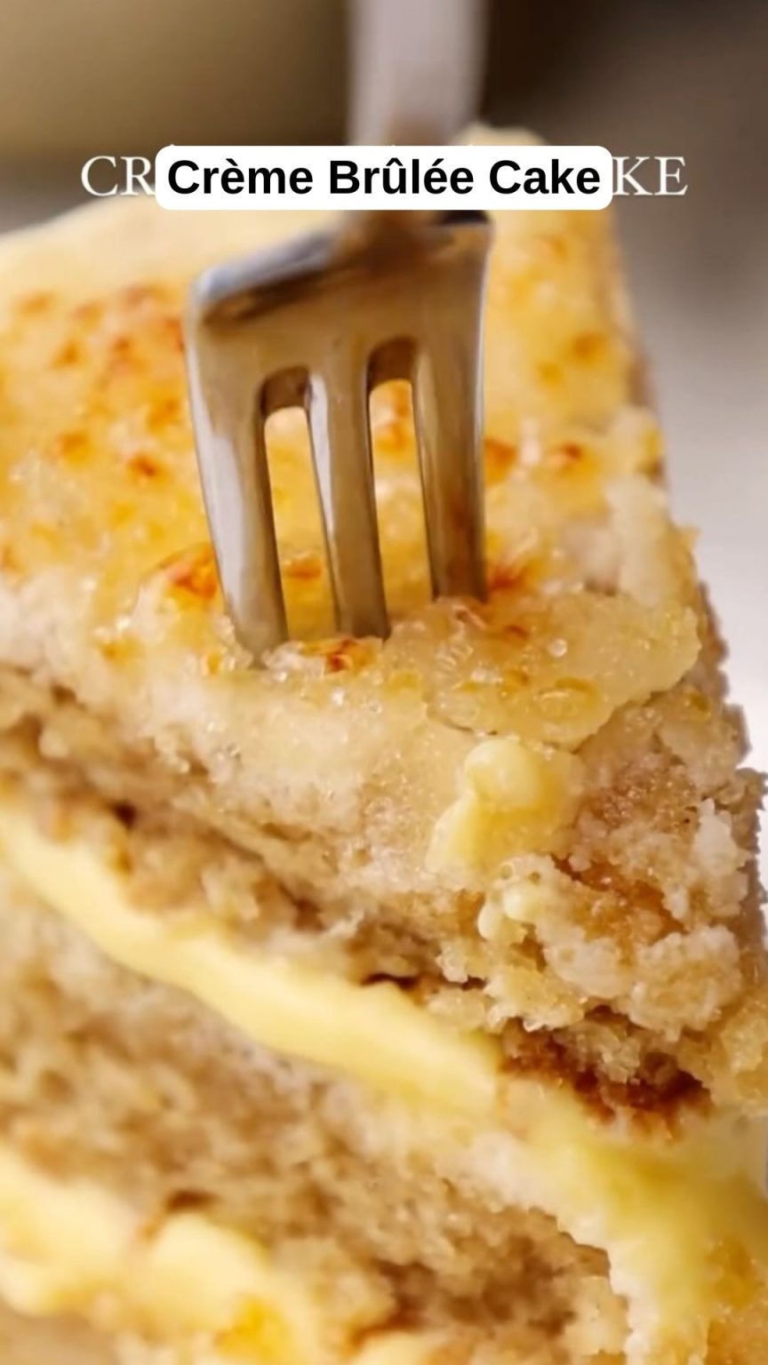 Crème Brûlée Cake - 9am Chef