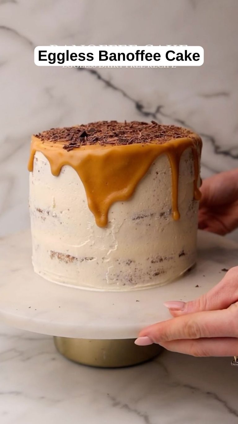 Eggless Banoffee Cake - 9am Chef