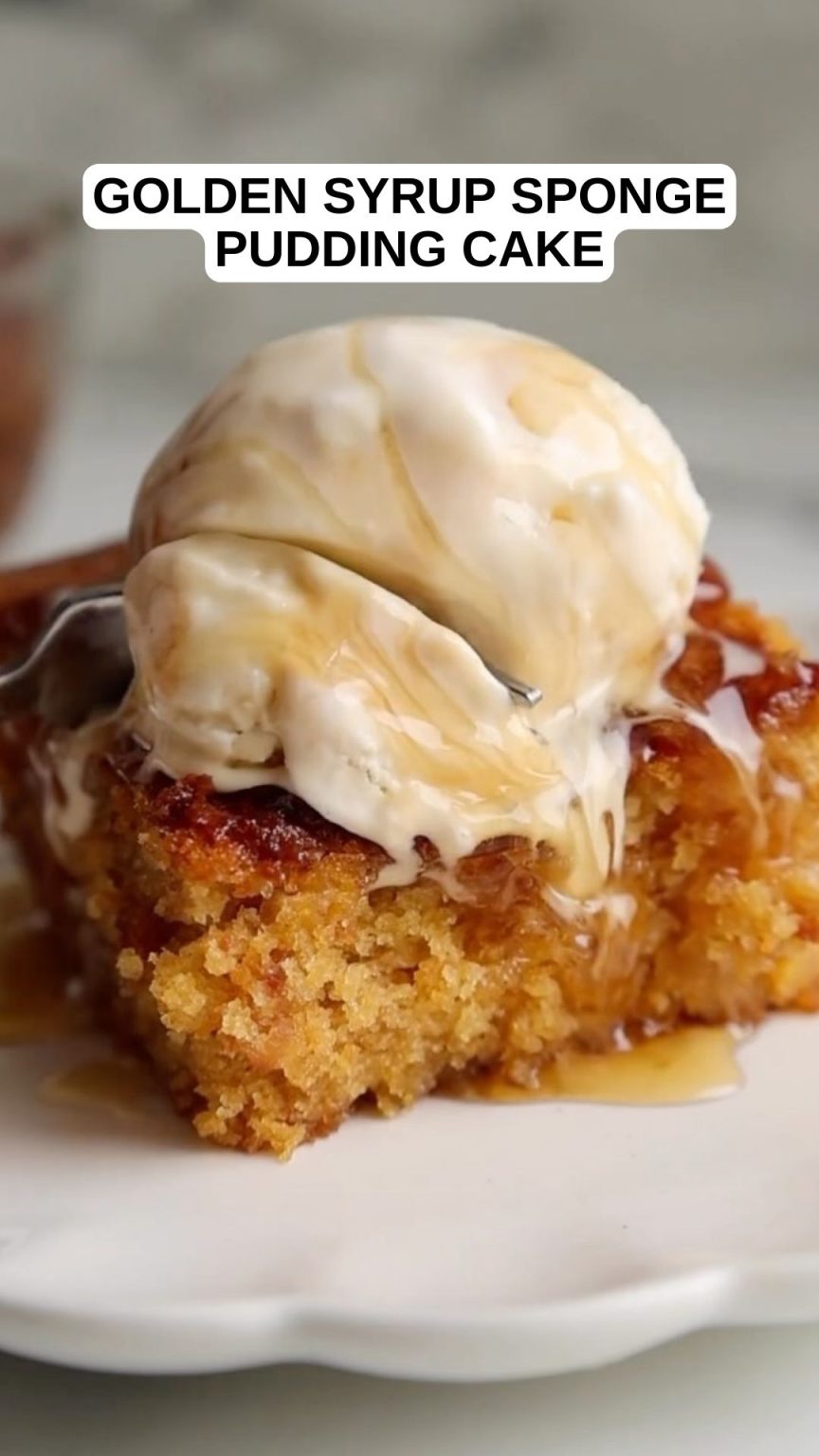 Golden Syrup Sponge Pudding Cake – 9am Chef