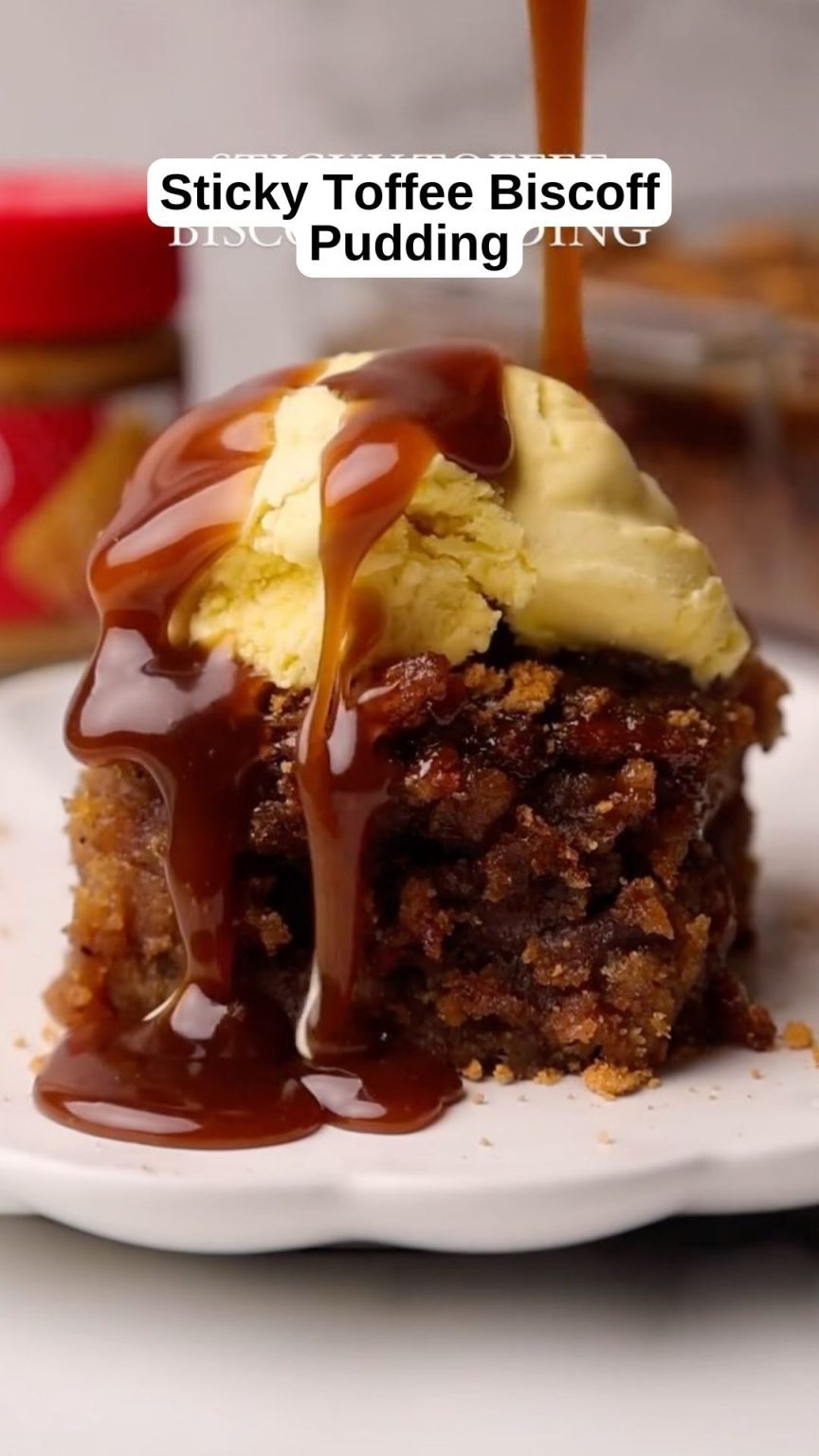 Sticky Toffee Biscoff Pudding - 9am Chef