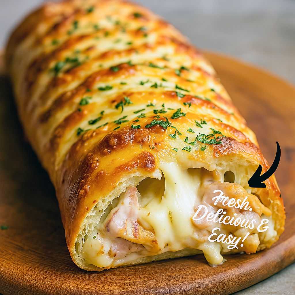 Easy Chicken Cordon Bleu Stromboli — Supper Inspiration - 9am Chef