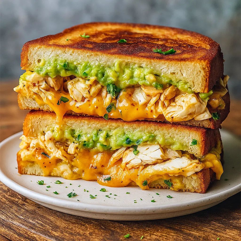 Chicken Avocado Melt — Grilled Chicken Melt with Creamy Avocado - 9am Chef
