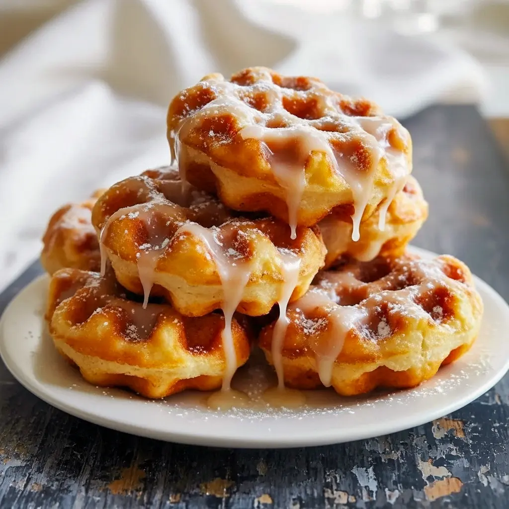 Apple Fritter Waffle Donuts — Easy Apple Waffles Recipe - 9am Chef