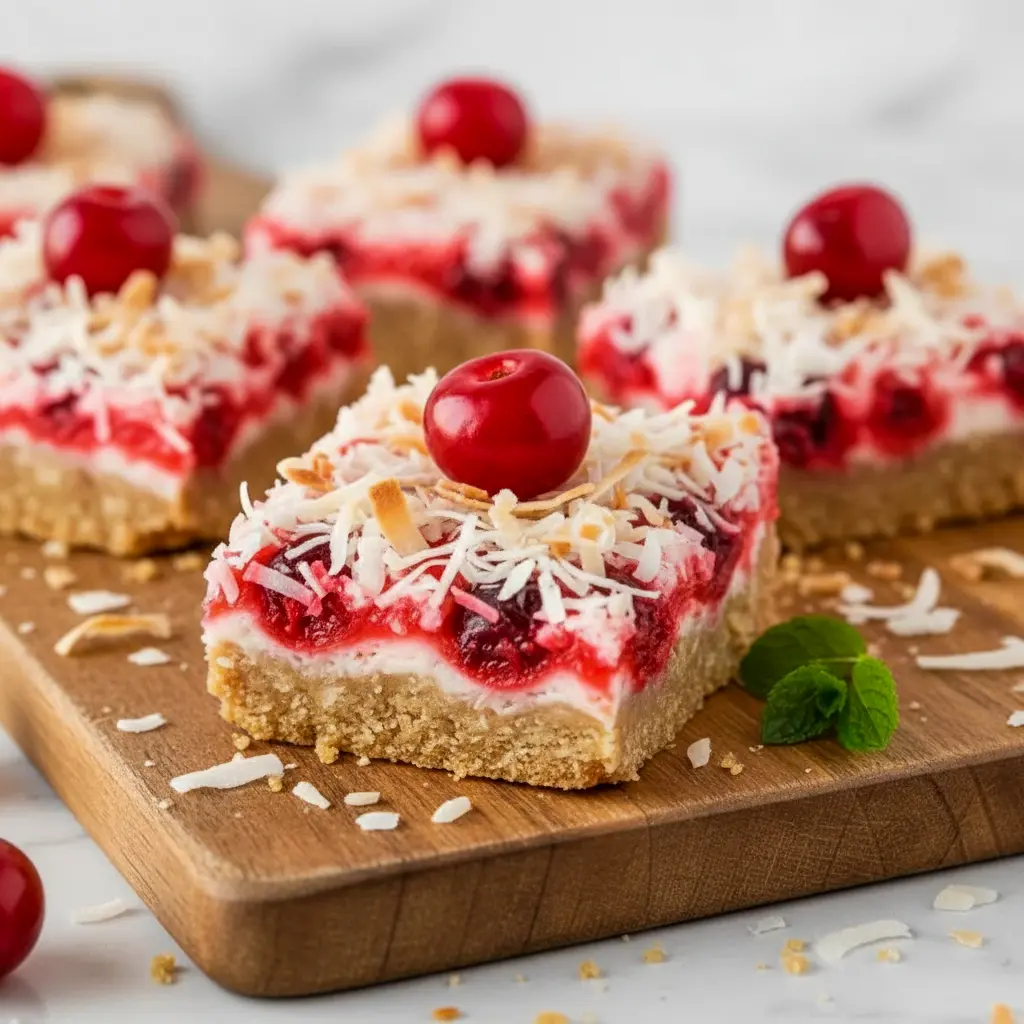 Easy Cherry Coconut Bars — Sweet, Chewy, and Totally Comforting - 9am Chef