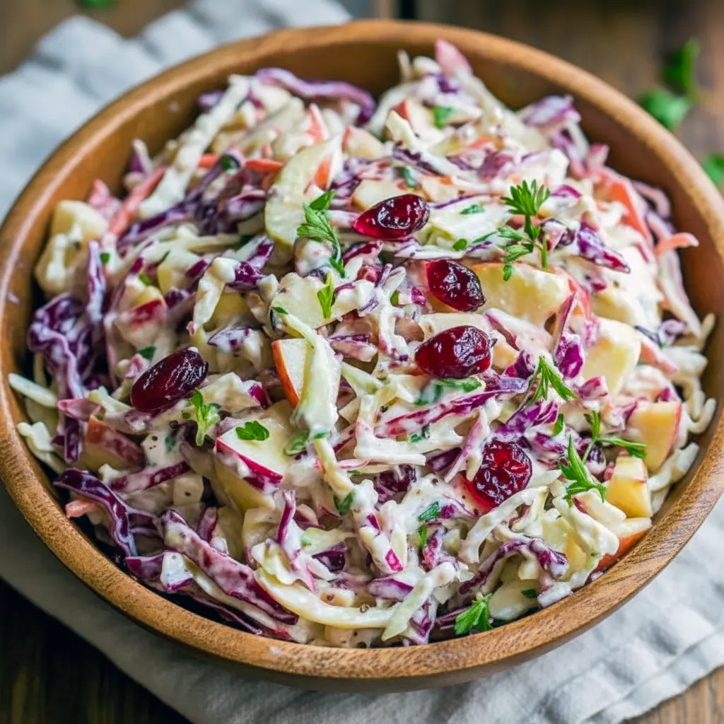 Quick & Delicious Cranberry Apple Coleslaw Salad — Festive Christmas ...