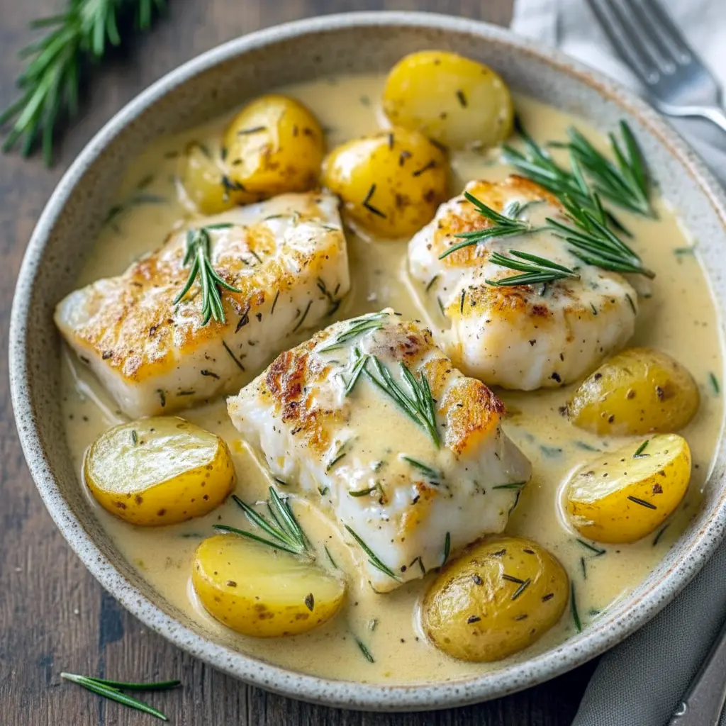 The Best Baked Cod And Potatoes in Rosemary Cream — A Must-Try Cod ...