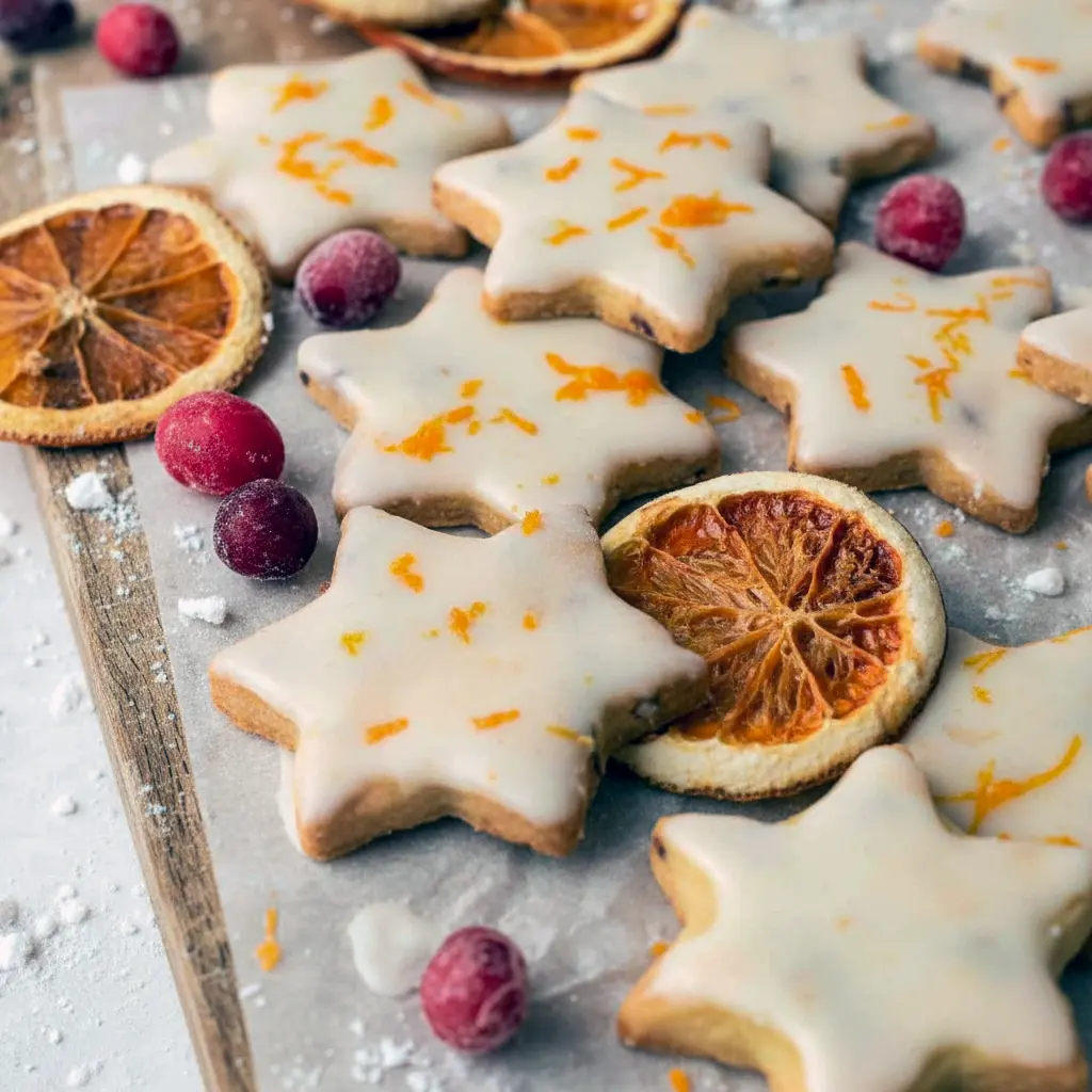 Fancy Yet Easy Orange Christmas Recipes - Cranberry Orange Shortbread ...