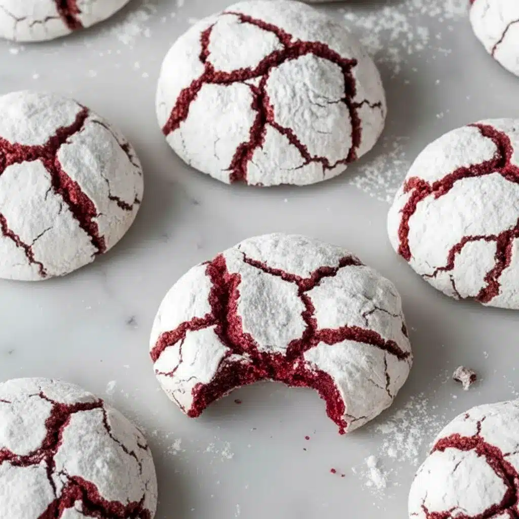 Ultimate Red Christmas Desserts - Irresistible Red Velvet Crinkle Cookies