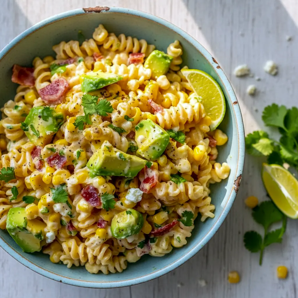 Easy Mexican Street Corn Pasta Salad — Creamy, Zesty & Fun Pasta Salad ...