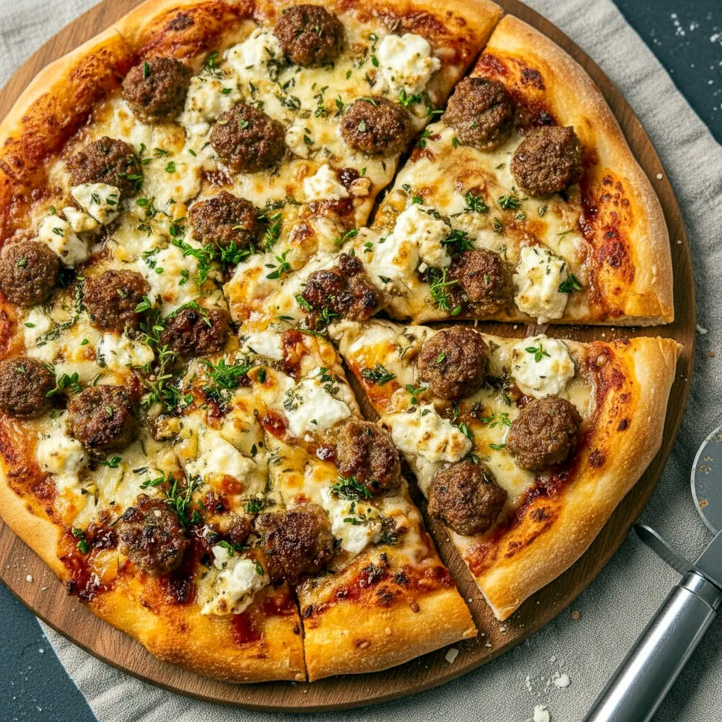 Simple Homemade Pizza Recipe — Easy Sausage Ricotta Honey Hot Pizza 9am ...